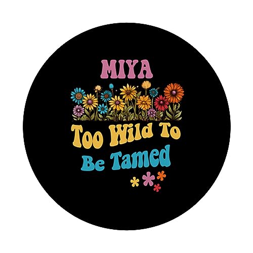 MIYA Name Cute Retro Girls Wildflower MIYA Name PopSockets Standard PopGrip