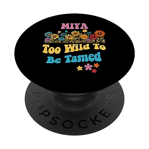 MIYA Name Cute Retro Girls Wildflower MIYA Name PopSockets Standard PopGrip