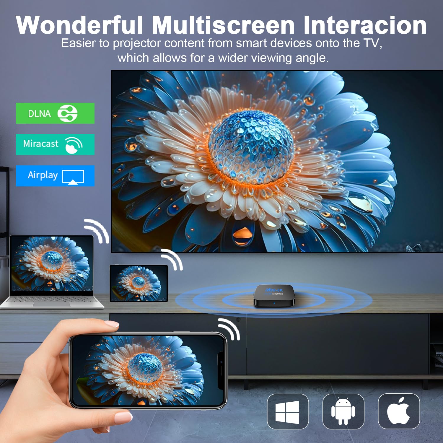 Certified TV Box Android 13.0, 4GB 128GB Allwinner H618 cortex-A53 Android Box Support YouTube/Prime Video/Netflix 4K HDR H.265 HEVC 2.4G/5G WiFi BT5.0