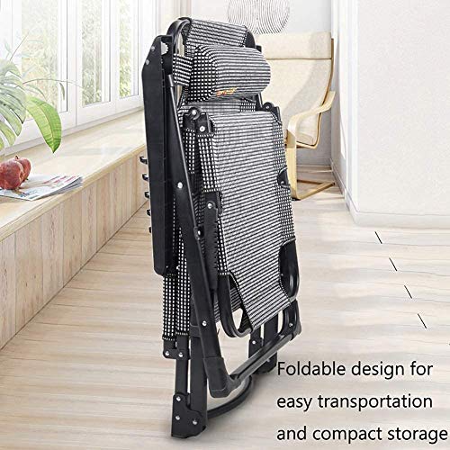 ガードレール Recliners Folding Zero Gravity Sun Loungers Recliner Lounge Chairs with Extra Thick Cushion