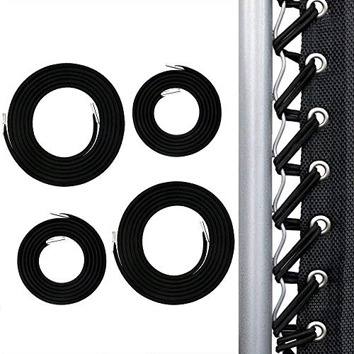 Universal Replacement Cords for Zero Gravity Chair 4 PCS Replacement Lace Cords (8 Cords(4 Longs + 4 Shorts), Black)