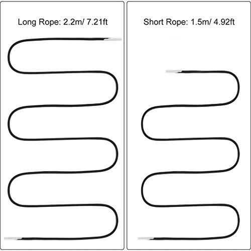 Universal Replacement Cords for Zero Gravity Chair 4 PCS Replacement Lace Cords (8 Cords(4 Longs + 4 Shorts), Black)
