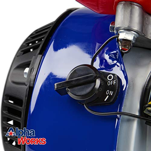 AlphaWorks Gas Engine 7HP Motor Horizontal 4 Stroke OHV Recoil Start 3600RPM 8.85Ft-Lbs/12Nm Torque 3/4"x2.43β Shaft 3/16" Keyway 5/16β-24 UNF End Tapped Go Kart Log Splitter EPA/CARB Certified