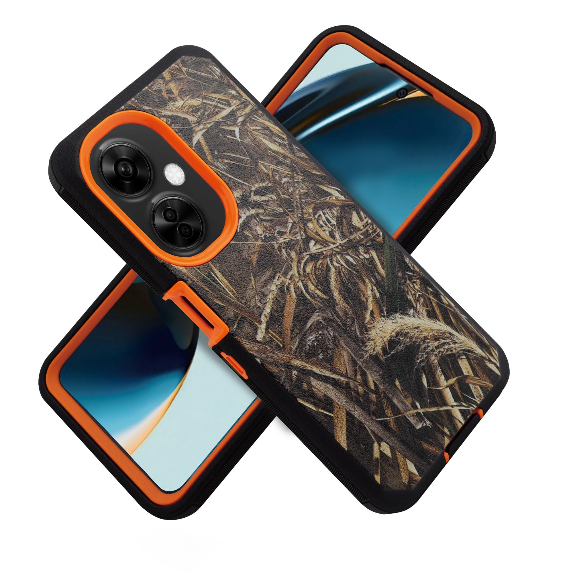 Customerifrst Shockproof Phone Case Compatible OnePlus Nord N30 5G with Belt Clip Holster Phone Case, Heavy Duty Rugged Full-Body Cover with Kickstand Built in Screen Protector (Camo)
