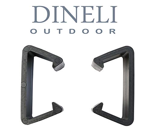 DINELI Patio Furniture Sets Modular Sectional Sofa Outdoor Wicker Patio Furniture Sets (Black-Sofa Clips)