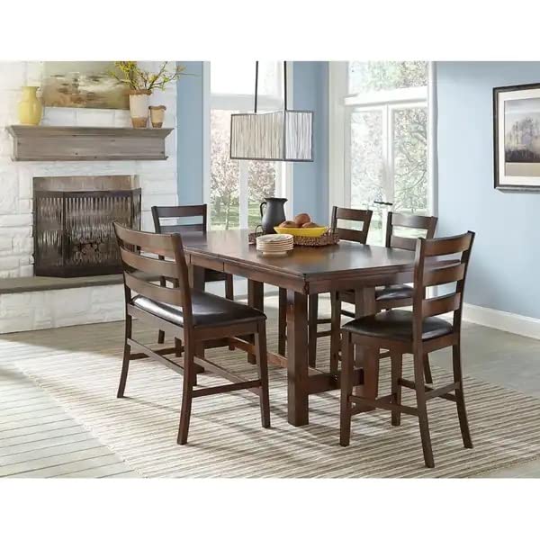 Intercon Kona Ladder Back Bench with PU Seat, 24"