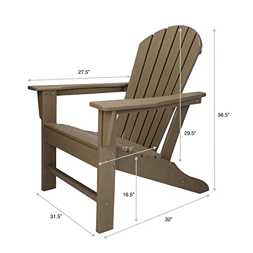 Leisure Classics UV Protected HDPE Indoor Outdoor Adirondack Lounge Patio Porch Deck Chair, Turquoise