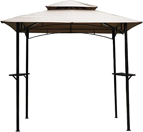 Kozyard Andra 8'X5' Soft Top Barbecue (BBQ) Grill Canopy (Tent) with 4pcs Magnetic Detachable LED Light