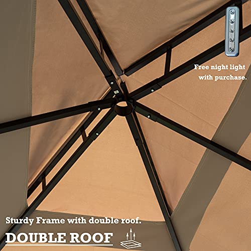 Kozyard Andra 8'X5' Soft Top Barbecue (BBQ) Grill Canopy (Tent) with 4pcs Magnetic Detachable LED Light