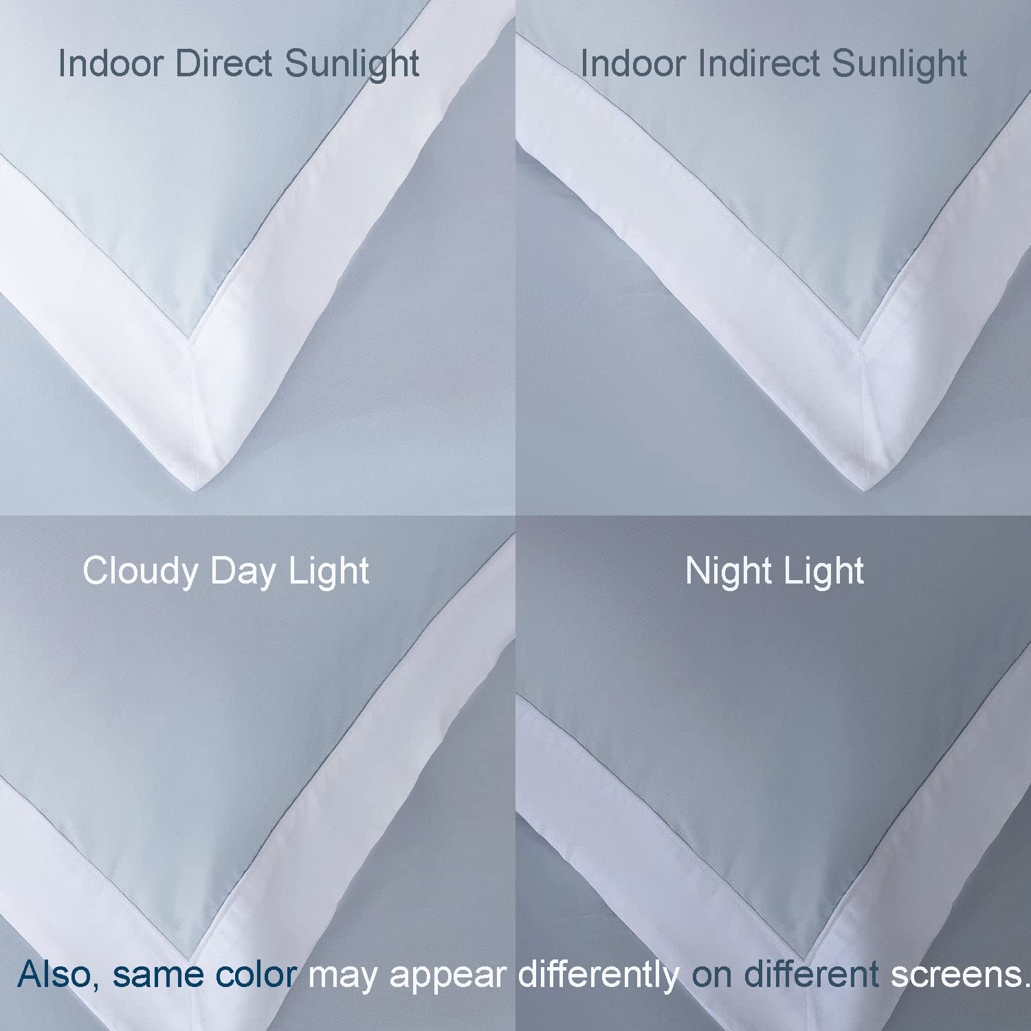 The Cotton & Silk 100% Luxury Long-Staple Cotton Fitted Sheet – 5-Star Hotel Quality Bed Sheet, Soft, Breathable & Durable – Full/Double (54 x 75 + 16"), Misty Blue, 300TC, Deep Pocket with Elastic