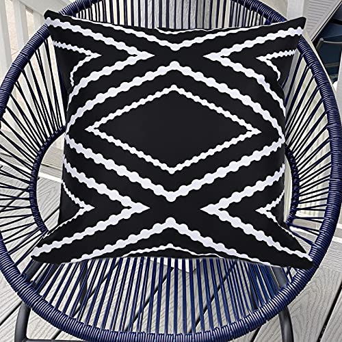 4 Pack Decorative Outdoor Waterproof Throw Pillow Covers 18 x 18 Inches Patio Furniture Pillows Waterproof Geometric Garden Cushion Case Boho Pillow Shell for Patio Garden Couch Sofa
