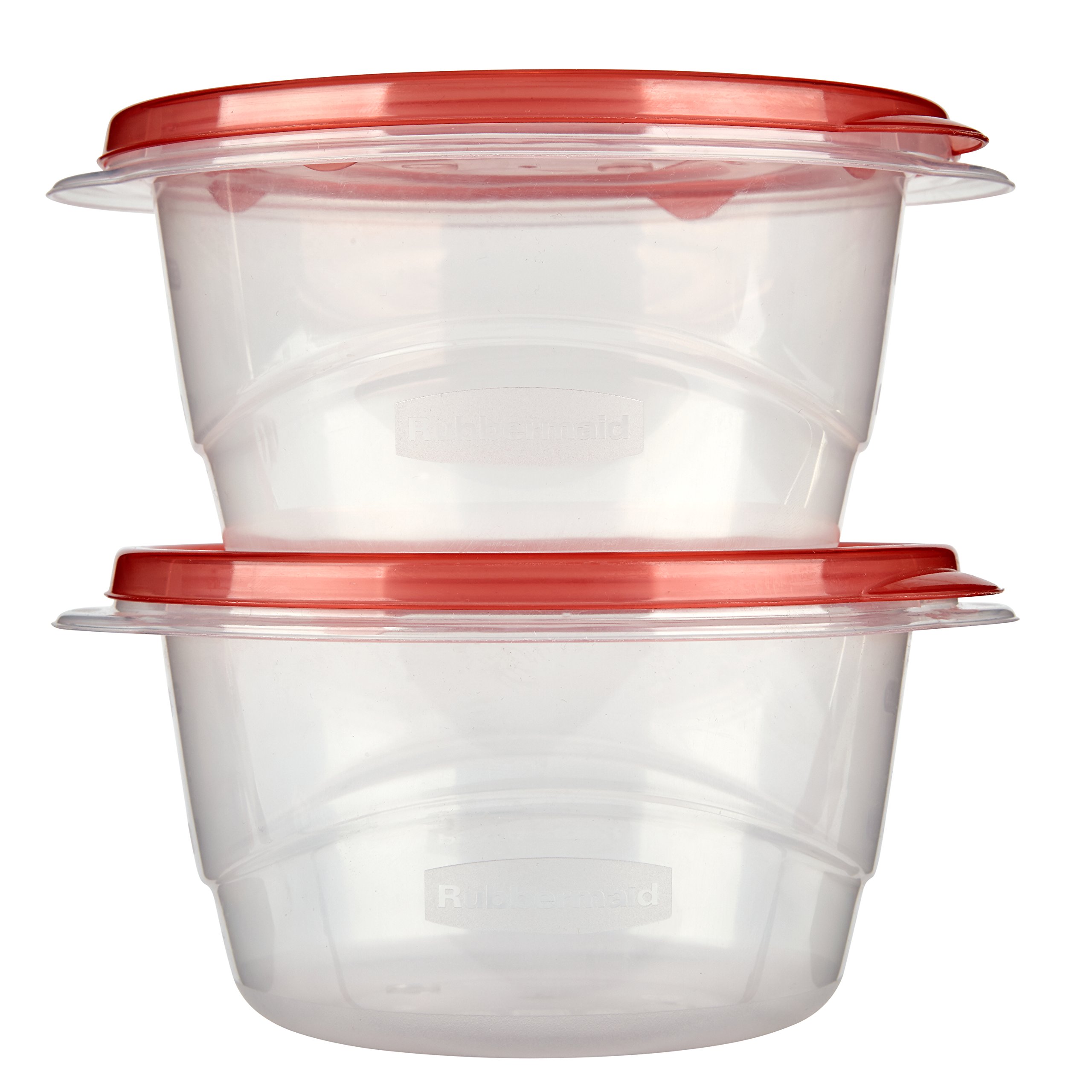 Rubbermaid TakeAlongs Small Bowl Food Storage Containers, 3.2 Cup, Tint Chili, 2 Count