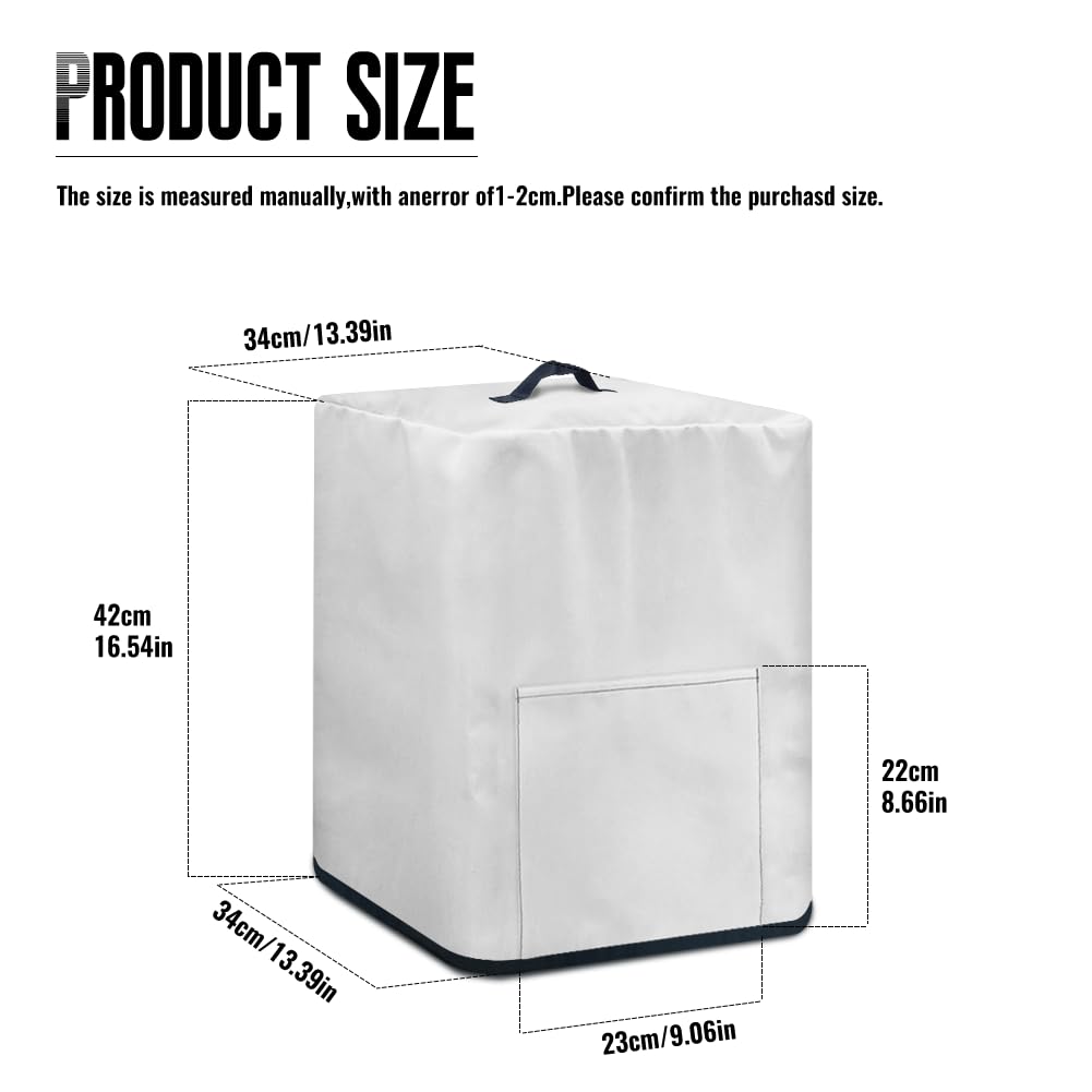FKELYI Ice Cream Funny Design Air Fryer Cover,Dust-proof Kitchen Appliance Air Fryer Cooker Covers with Storage Pocket