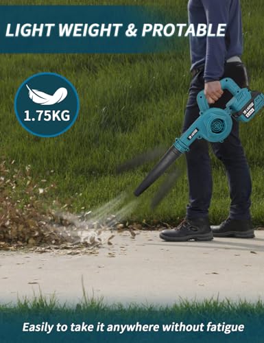 Cordless Leaf Blower,with 21V 3.0 Ah Lithium Battery Powered,High Power and Portability,Patio/Deck/Garden Cleaning, Garage Dusting
