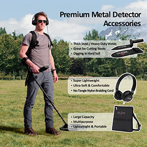 DR.ÖTEK Metal Detector for Adults & Kids, Super Easy to Operate Waterproof Gold Detector, Pinpoint & Terrain Modes, One-Click Quick Matching, High Accuracy, 6 Modes, Lightweight