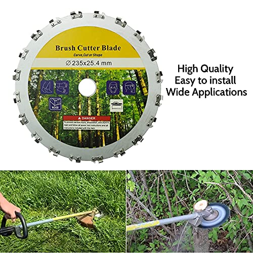 Brush Cutter Blades 9" x 20 Tooth,2 Pcs Chainsaw Weed Eater Saw Blades with 2 Round Files and 4 Washers for Brush Cutters, String Trimmers and Weed Wacker