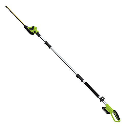 Earthwise LPHT12022 Volt 20-Inch Cordless Pole Hedge Trimmer, 20 inch, 2.0AH Battery & Fast Charger Included
