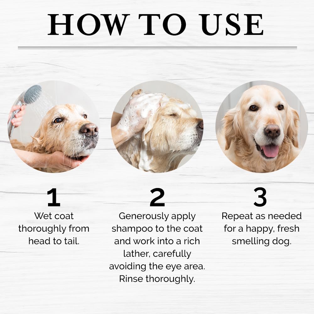 Rosen Apothecary 6-in-1 Itch Relief Dog Shampoo - Tearless Shampoo for Dogs Cleanses, Soothes, Refreshes and Moisturizes While Offering Itch Relief, 480ml