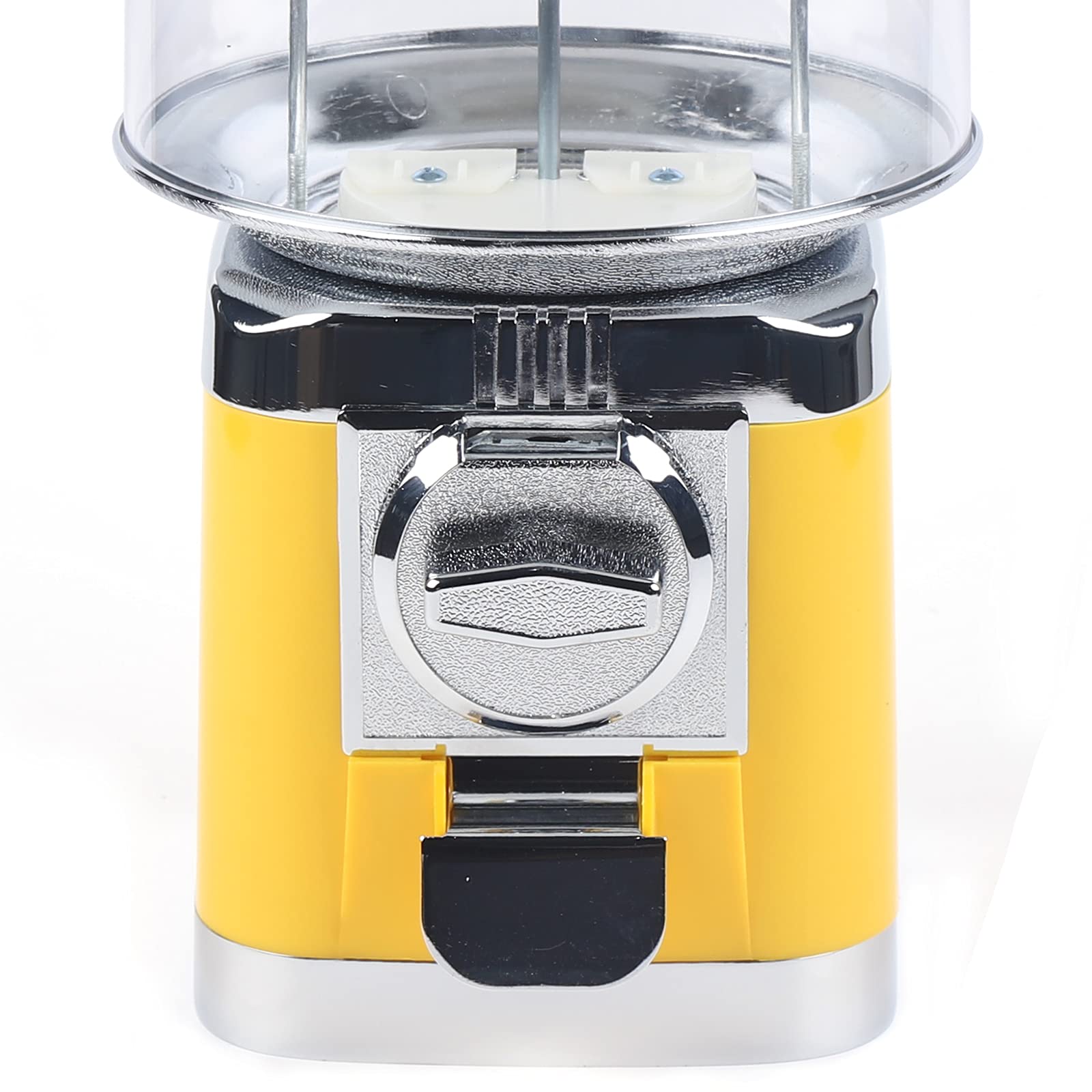Candy Machine Automatic Gumball Machine Commercial Toy Vending Machine Bubble Gum Machine Home Vending Machine Coin Gumball Machine for Kids Accommodated 32mm Balls (Yellow)