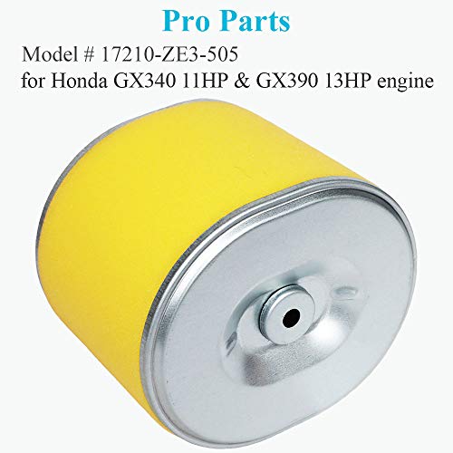 HOODELL 5 Pack 17210-ZE3-505 Air Filter, Professional 17210-ZE3-010 Air Filter with Pre Cleaner, Fit for Honda GX390 13HP GX340 11HP Engine Air Filter