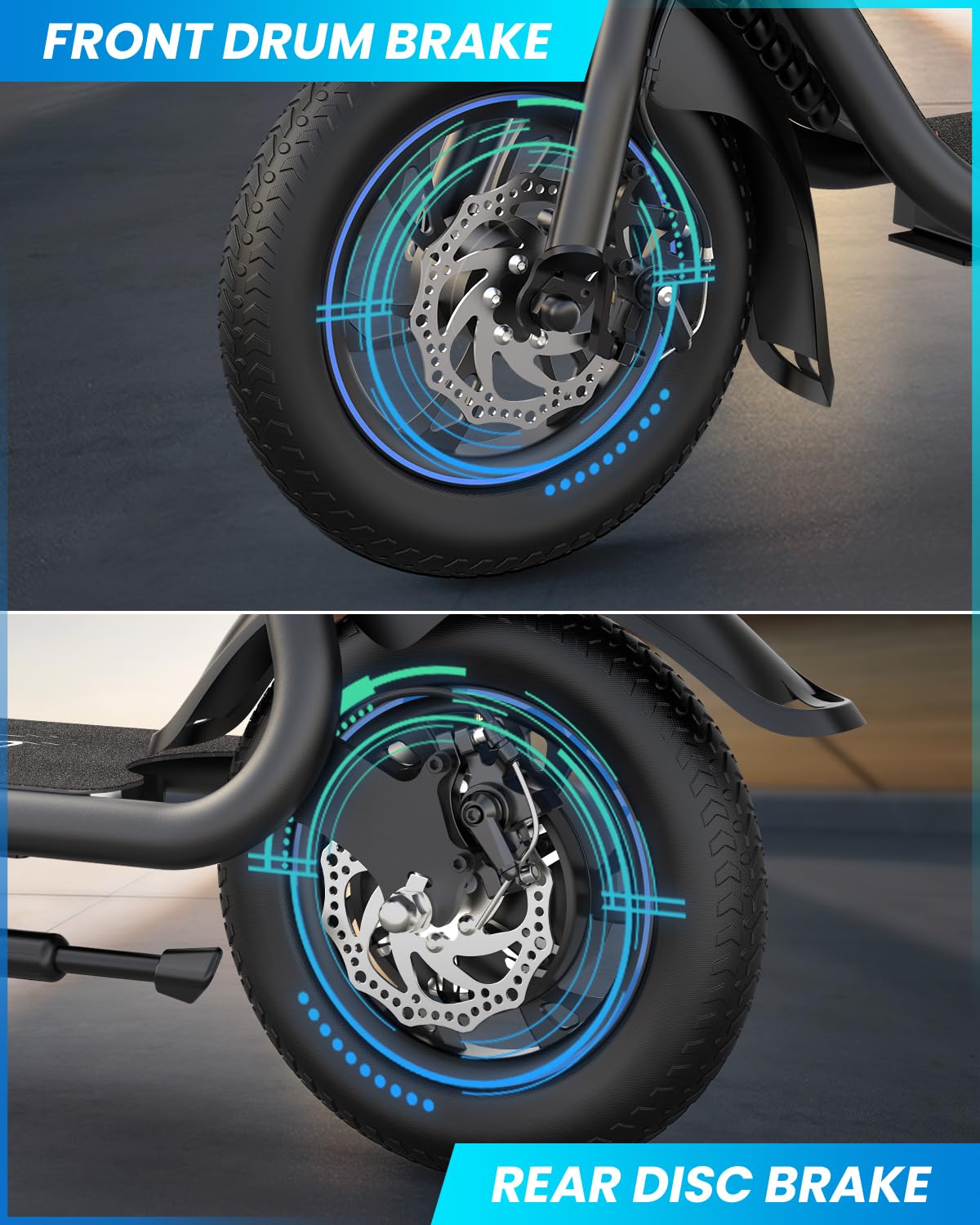 Gyroor Electric Scooter with Seat, 450W Powerful Motor up to 20 Miles Range, Foldable Scooter for Adult Max Speed 15.5Mph, Commuter Electric Scooter with Basket