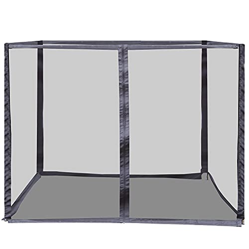 Mosquito Netting Mesh Sidewalls Replacement for 10'x10' Pop up Canopy Tent or Gazebo, Black(3m x 3m)