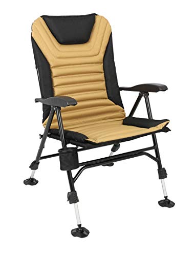 Kuma Outdoor Gear Off Grid Chair, Ultimate Portable Luxury Rugged Outdoor Folding Chair for Camping, Glamping, Sports & Outdoor Adventures (Sierra/Black)