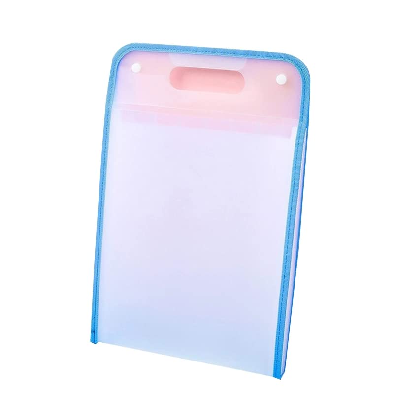 FENOHREFE A4 Size Expanding File Folder Organizer with Handle, 13 Pocket, Transparent Color, Portable, Suitable for Daily Needs