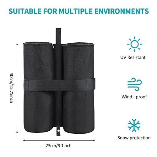 Canopy Weight Bags 120 LB for Pop up Canopy Tent, Leg Weights Sand Bags for Instant Outdoor Sun Shelter Canopy, 4-Pack (Sand Not Included)