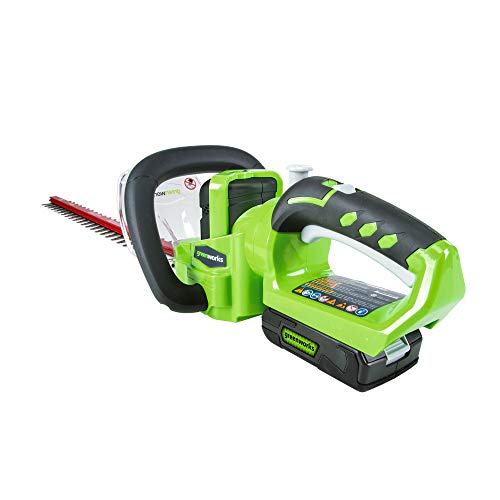 Greenworks 24V 22" Cordless Hedge Trimmer, Tool Only