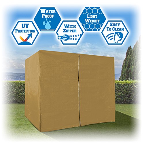 BenefitUSA Outdoor Furniture Porch Set 3 Seater Size Swing Cover Protective Protector, Tan