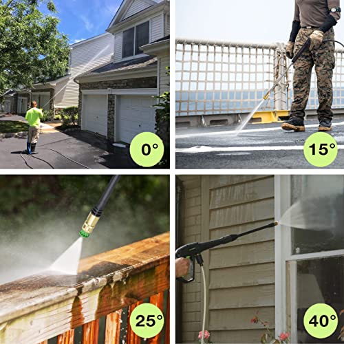 PowRyte Electric Pressure Washer with Hose Reel, Foam Cannon, 4 Different Pressure Tips, Power Washer, 3900 PSI 2.4 GPM