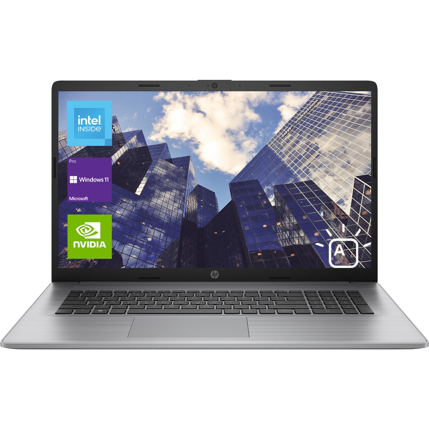 HP 470 G9 Business Laptop, 17.3" FHD Display, i5-1235U(> i7-1165G7) Processor, NVIDIA GeForce MX550, 16GB RAM, 512GB PCIe SSD, Webcam, Backlit KB, Wi-Fi 6, Windows 11 Pro, Silver