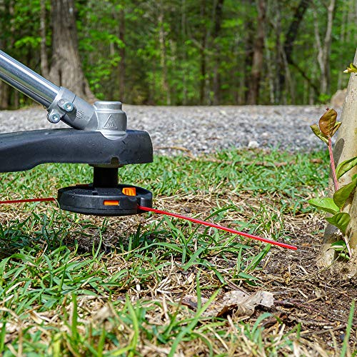 Weed Warrior Pulverizer Universal Trimmer Line with Line Cutter, 0.095" Diameter x 200', Red