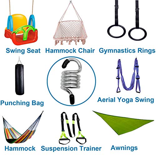 Hammoch-Chair Spring Porch Swing Spring - 750Lbs Heavy Duty Chair Swing Springs Heavy Bag Swing Swing Chair Spring (1 PC 750Lbs)