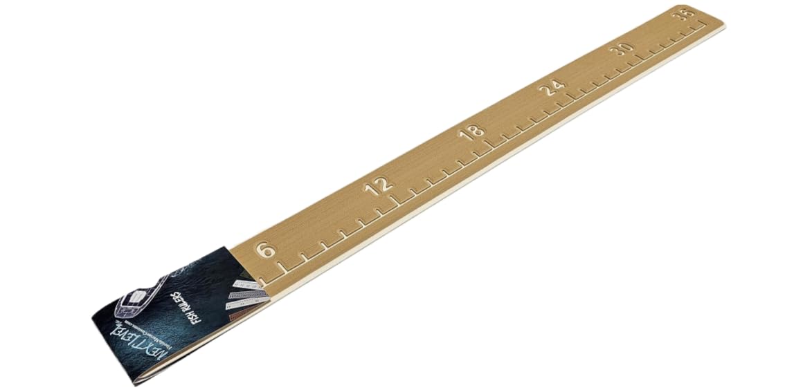 Next Level Inc | Fish Ruler | SeaDek | 36 inch Fish Measurement Tool | Perfect for Boats and Kayaks | Camel/Beach Sand