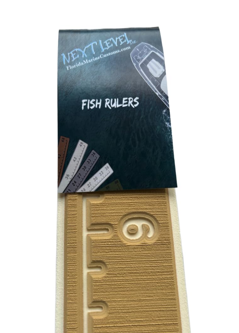Next Level Inc | Fish Ruler | SeaDek | 36 inch Fish Measurement Tool | Perfect for Boats and Kayaks | Camel/Beach Sand