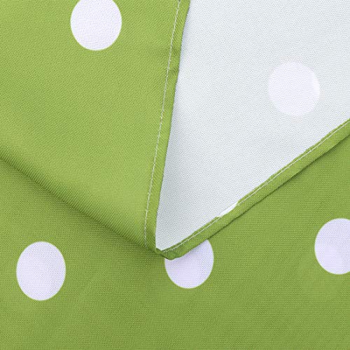 Eternal Beauty Outdoor Tablecloth Round 60" Spillproof Outdoor Tablecloth with Umbrella Hole Zipper for ST Patric Day Spring Summer Patio Table (Green Polka Dot)