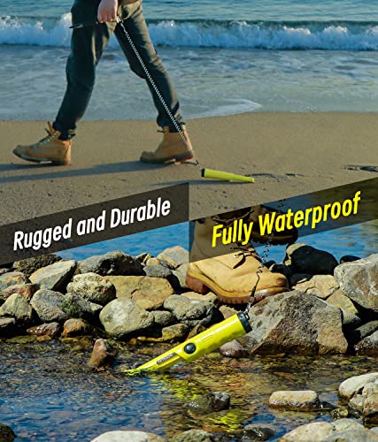 Metal Detector Handheld Pinpointer Waterproof - IP68 with Sand Shovel Professional 360° Search Pin Pointer Wand High Sensitivity Portable Detectors Treasure Pinpointing Finder Probe for Kids, Adults