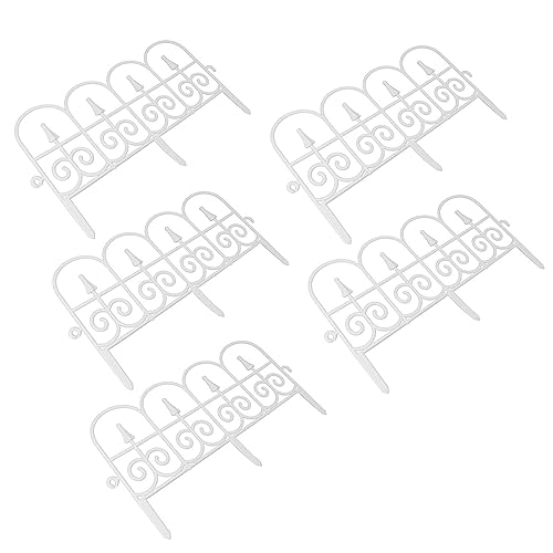 Small Decorative Garden Fence, 5 Panels PP Wire Fencing Border, Flower Edging Border Fence for Outdoor Yard Pathway Patio Landscape