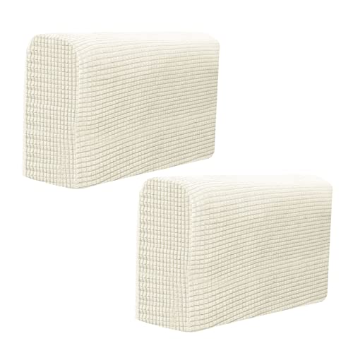 Susosu Couch Cover 2pcs/Pack Home Couch Solid for Sofa Armchair Slipcover Armrest Cover Non Slip Recliner Arm Cap Protective Living Room Stretchy (Color : K)