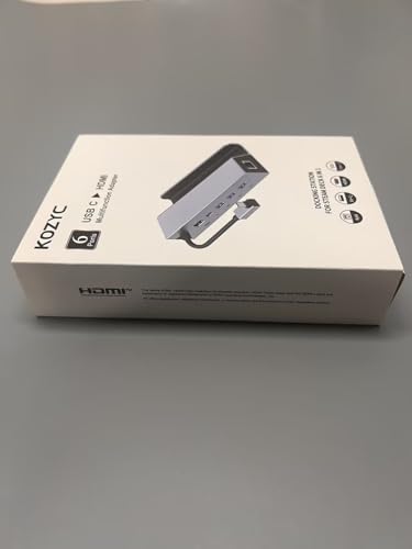 Docking Station for Steam Deck, KOZYC 6 in 1 Stream Deck Dock with HDMI 2.0 4K 60Hz, 1Gbps RJ45 Ethernet, 3 USB 3.0 5Gbps, and 100W Charging USB-C Port Compatible with ROG Ally, Steam Deck, Laptop