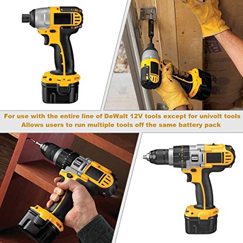 CEENR 2 Pack 12V 4.0Ah DC9071 Battery Replacement for DeWalt 12V XRP Battery Ni-Mh DW9071 DC9072 DE9037 DE9071 DE9072 DE9074 DE9075 Compatible with DeWalt 12 Volt Tools