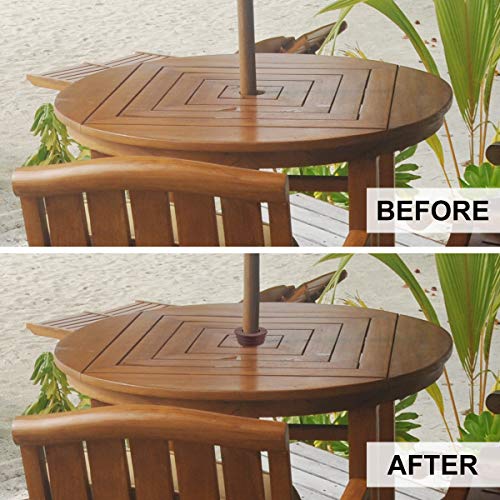 Umbrella Cone Wedge for Patio Table Hole Opening or Parasol Base Stand 1.8 to 2.4 Inch Umbrella Pole Diameter 1 1/2 Inch (Black) (Dark Brown)