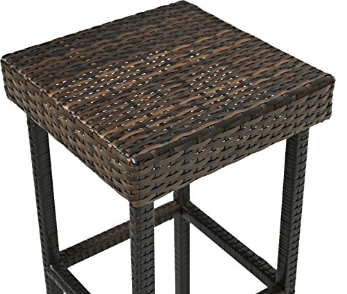 Crosley Furniture Palm Harbor Outdoor Wicker 29-inch Bar Stools - Brown (Set of 2)