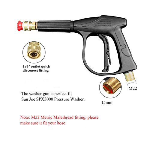 Replacement Car High Pressure Washer Gun for Sun Joe SPX3000, OPACC 3000PSI for Vehicle Pressure Power Wash Washers