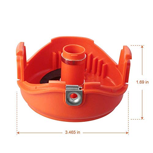 Eyoloty SF-080 Trimmer Replacement Spools Compatible with Black Decker SF-080-BKP GH3000 GH3000R LST540 LST540B Weed Eater 20ft 0.080" Edger Refills with 90583594 Cover Cap (4 Spool, 1 Cap)