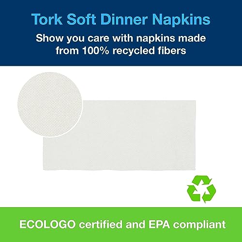 Tork Advanced Dinner Napkin, 1/8 Fold, 2-Ply, 310100, 6 x 350 napkins