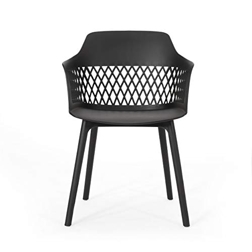 Christopher Knight Home Madeline Outdoor Dining Chair (Set of 2), Black