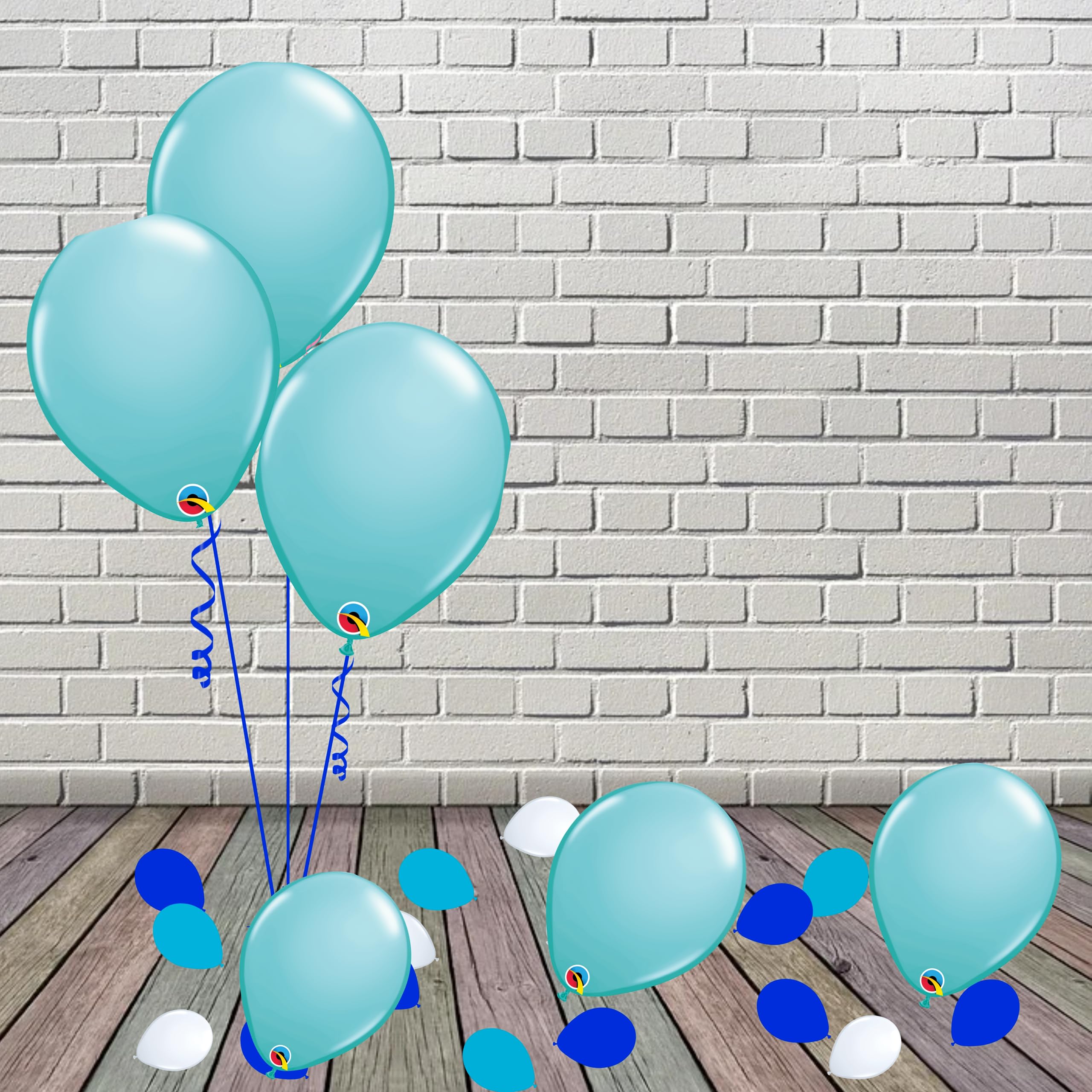Qualatex 78079 Caribbean Blue 11"/ 11-inch Round Latex Party Balloons (Pack of 25)